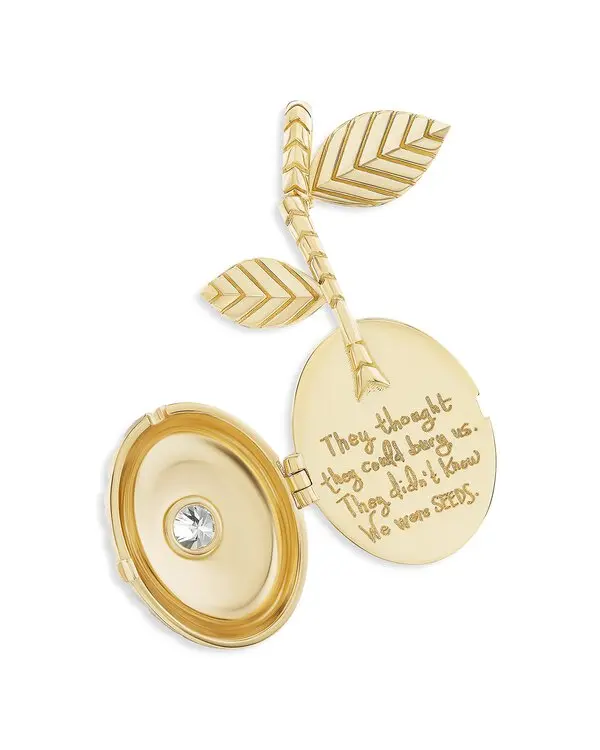 Harwell Godfrey 18k Yellow Diamond Seed Locket Pendant