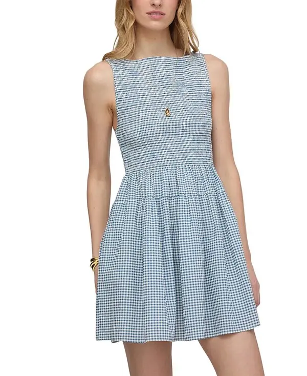 Hill House Home Cosima Mini Gingham Dress - Lagoon Gingham