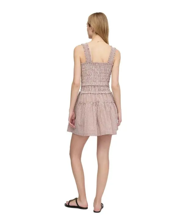 Hill House Home The Azalea Mini Dress - Cognac Gingham