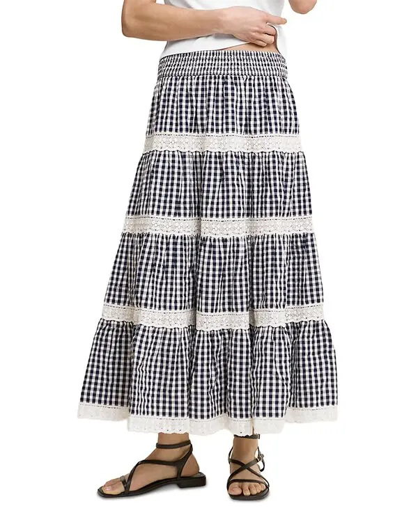NOBODY'S CHILD Leonor Tiered Skirt - Black