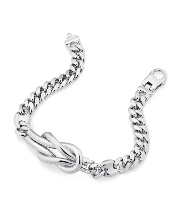ORADINA Sterling Infinity Knot Curb Bracelet
