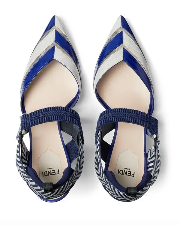 Fendi Elett Blue Smoke Pumps