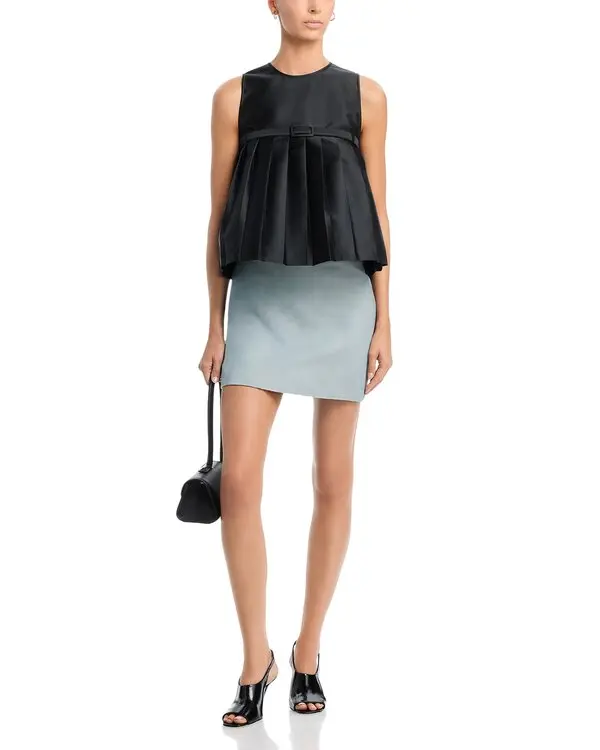MAISON MARGIELA Pleated Satin Sleeveless Top