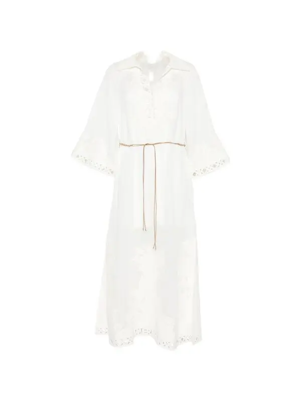 Zimmermann Indra Embroidered Maxi Dress - White