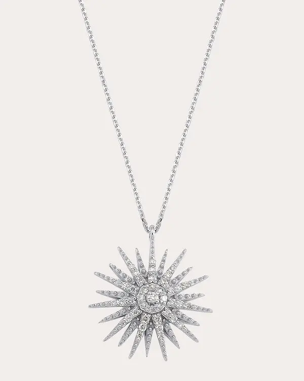 BEE GODDESS Diamond Jardin Star Pendant Necklace - Silver