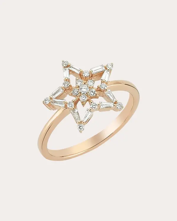 BEE GODDESS Diamond & 14k Rose Sirius Star Ring 14k - Gold
