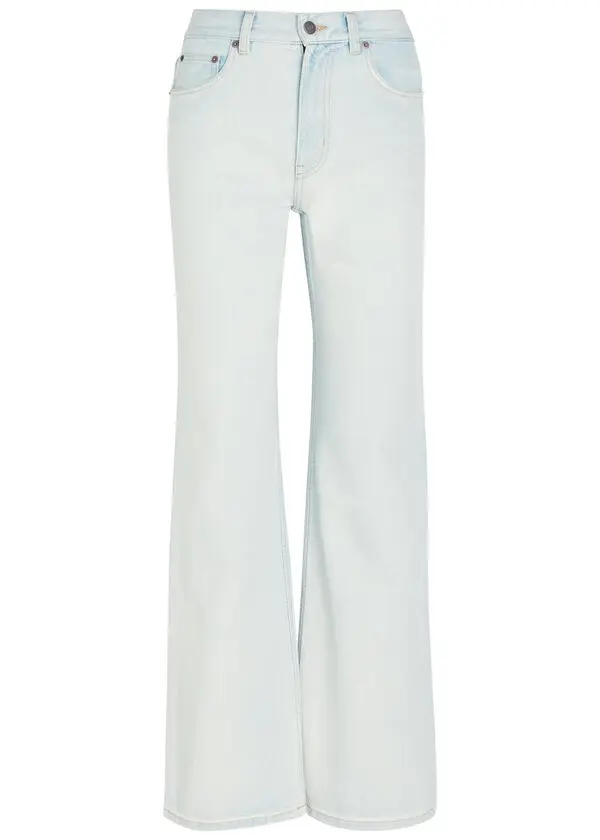 Chloé Embroidered Flared-leg Jeans