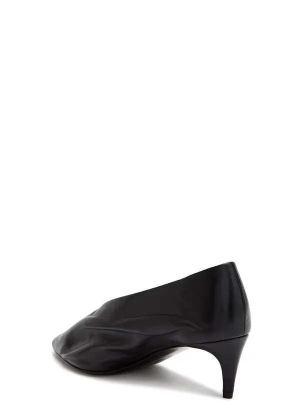Khaite Miriam 50 Draped Leather Pumps