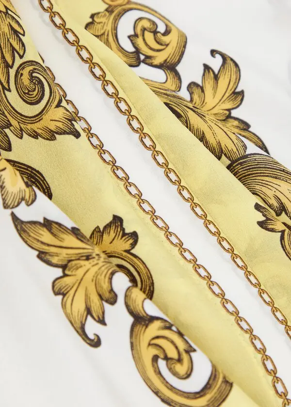 Alice + Olivia Printed Silk-chiffon Shirt - Yellow