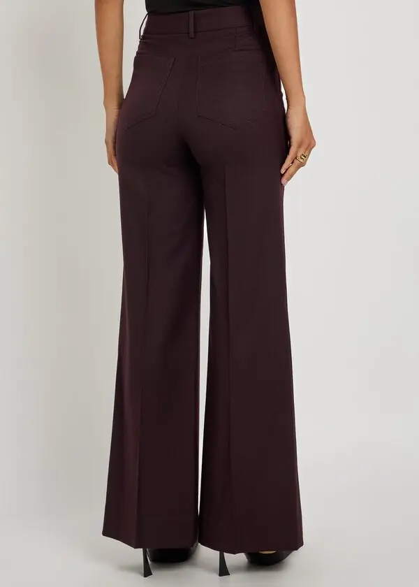 Victoria Beckham Alina Flared-leg Wool Trousers