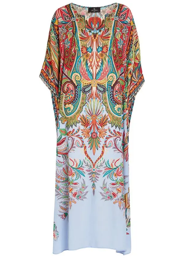 Etro Printed Crepe Midi Kaftan - Multicoloured