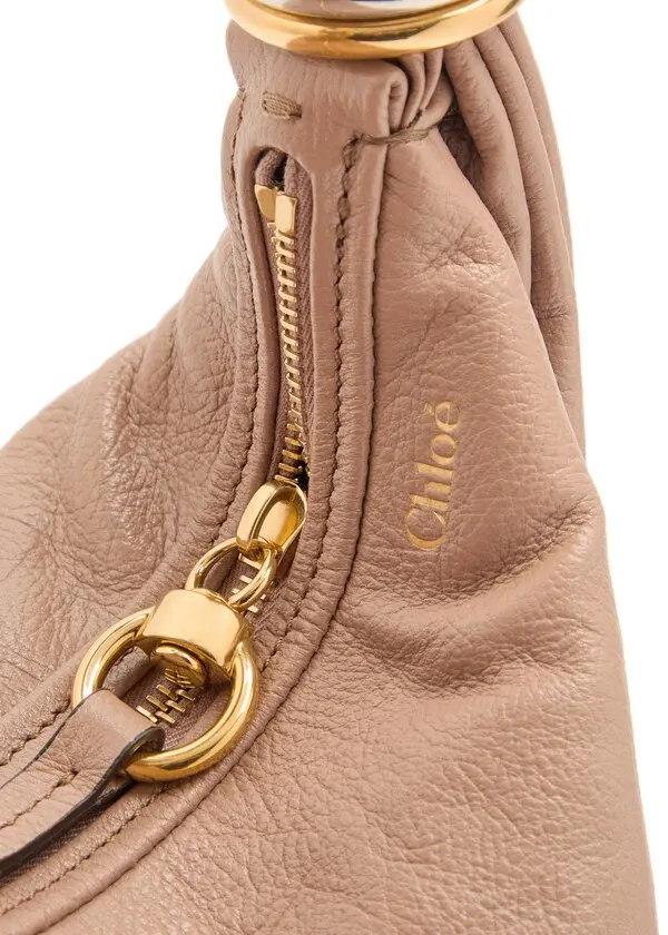 Chloé Leather Top Handle Bag With Hoop Handle - Rose