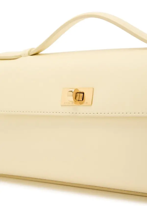 ANYA HINDMARCH Mortimer Leather Clutch - Yellow Light