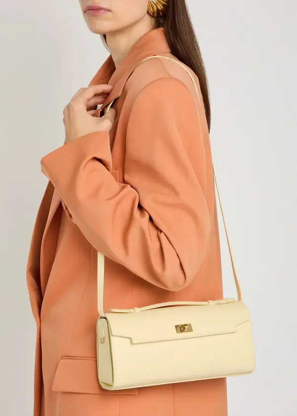 ANYA HINDMARCH Mortimer Leather Clutch - Yellow Light