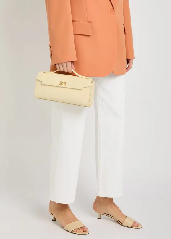 ANYA HINDMARCH Mortimer Leather Clutch - Yellow Light