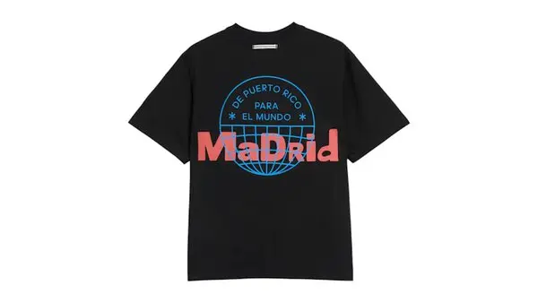 Adidas X Bad Bunny Dtmf Tour Madrid Heavyweight Merch Tee Shirt - Black