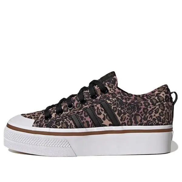 Adidas Nizza Platform Leopard Print Sneakers - Black/brown