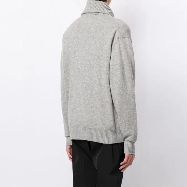 Off-White Embroidered Logo Turtleneck Sweater