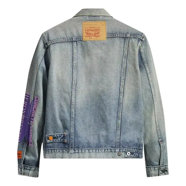 Heron Preston X Levi's Trucker Jacket "concrete Vintage Wash