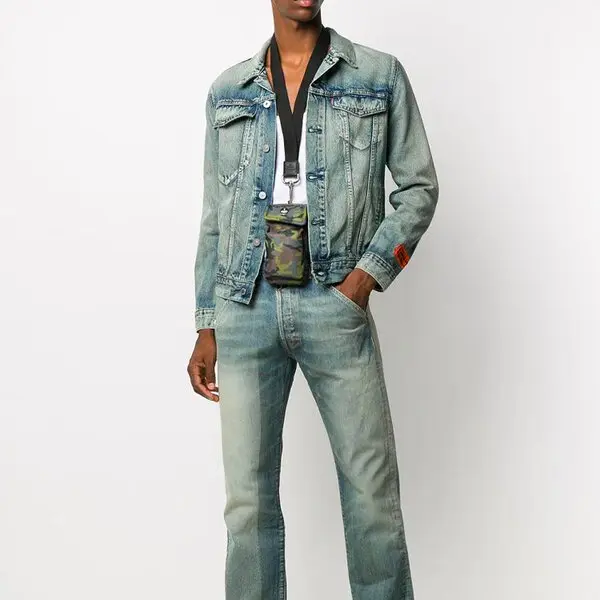Heron Preston X Levi's Trucker Jacket "concrete Vintage Wash