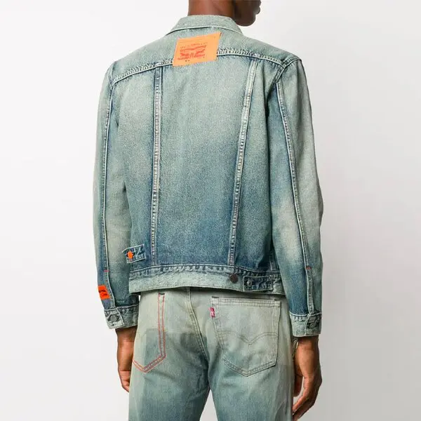 Heron Preston X Levi's Trucker Jacket "concrete Vintage Wash