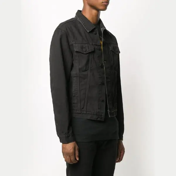 Off-White Arrows Logo Printed Denim Jacket