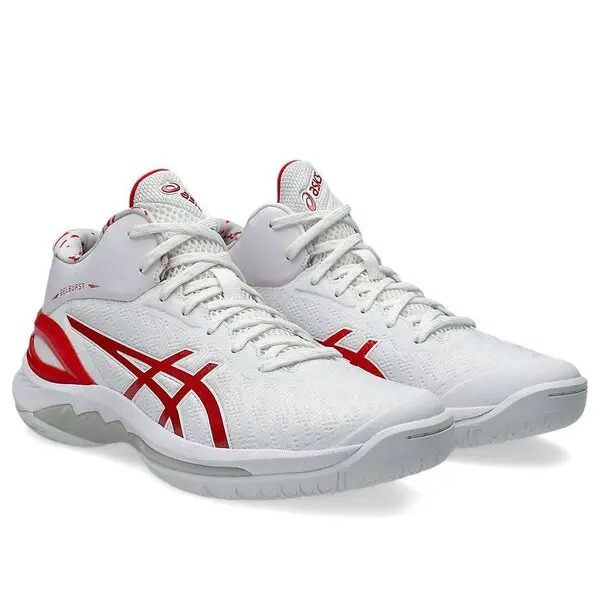 Asics Gel-burst 28 High Top Sneakers - White/electric Red