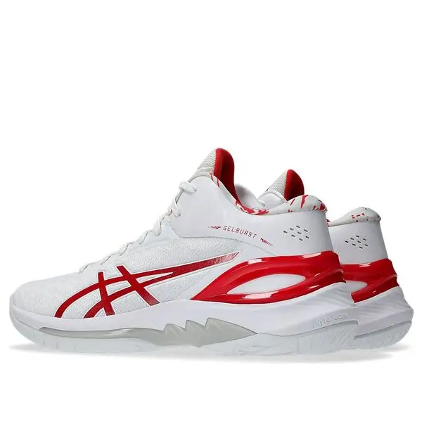 Asics Gel-burst 28 High Top Sneakers - White/electric Red