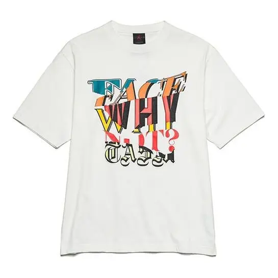JORDAN Why Not? X Facetasm Print Casual Sports Short Sleeve - White