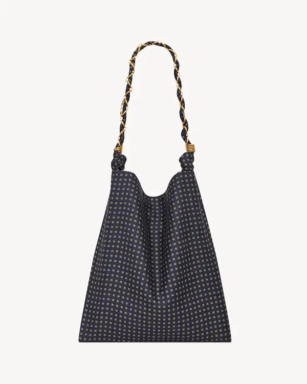 Saint Laurent Amalia In Satin - Blue