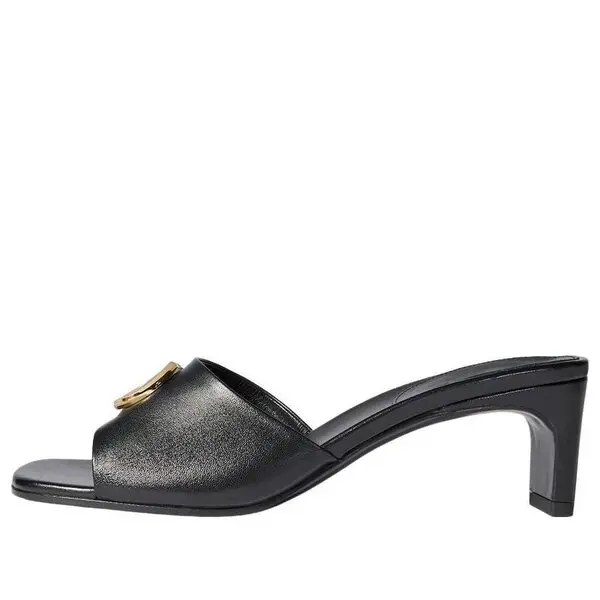 Gucci Slide Sandal With Double G Detail - Black