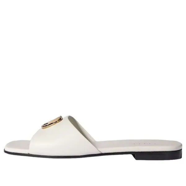 Gucci Double G Slide Sandal - White