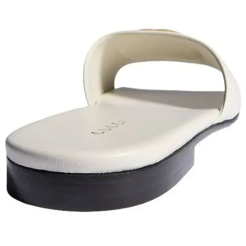 Gucci Double G Slide Sandal - White