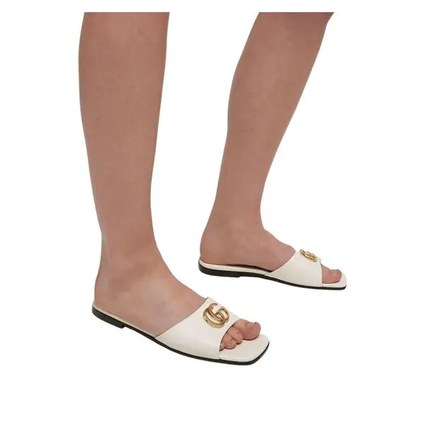 Gucci Double G Slide Sandal - White