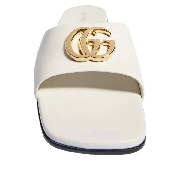 Gucci Double G Slide Sandal - White