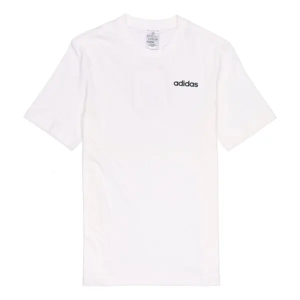 Adidas E Pln Tee Round Neck Casual Sports Short Sleeve - White