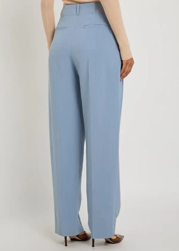 Victoria Beckham Pleated Tapered-leg Trousers