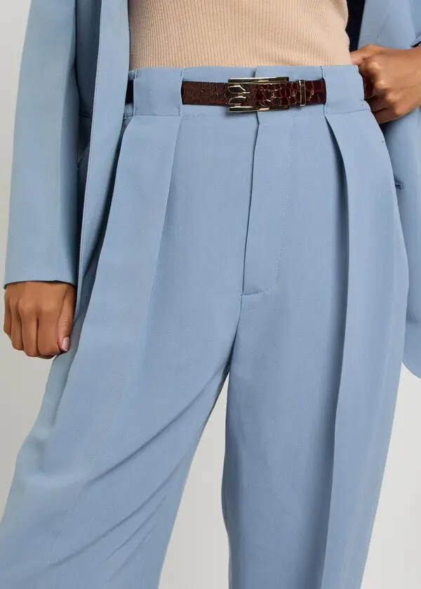 Victoria Beckham Pleated Tapered-leg Trousers