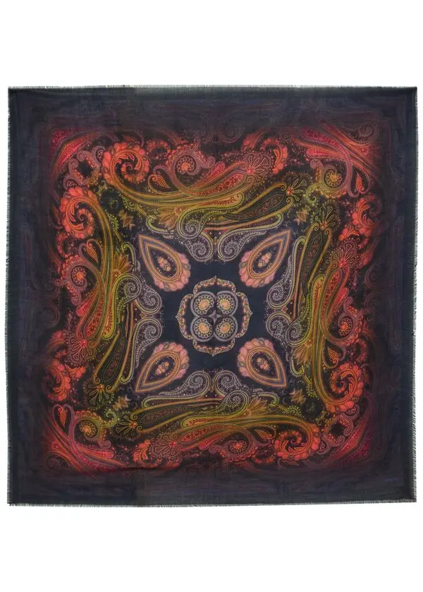 Etro Aida Patterned Wool And Cashmere-blend Shawl