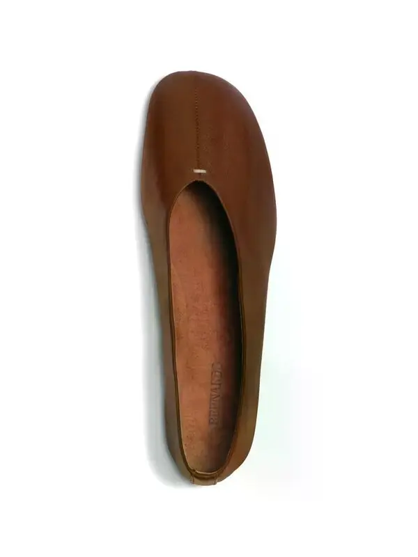 Bernardo Meredith Leather Ballet Flats - Brown