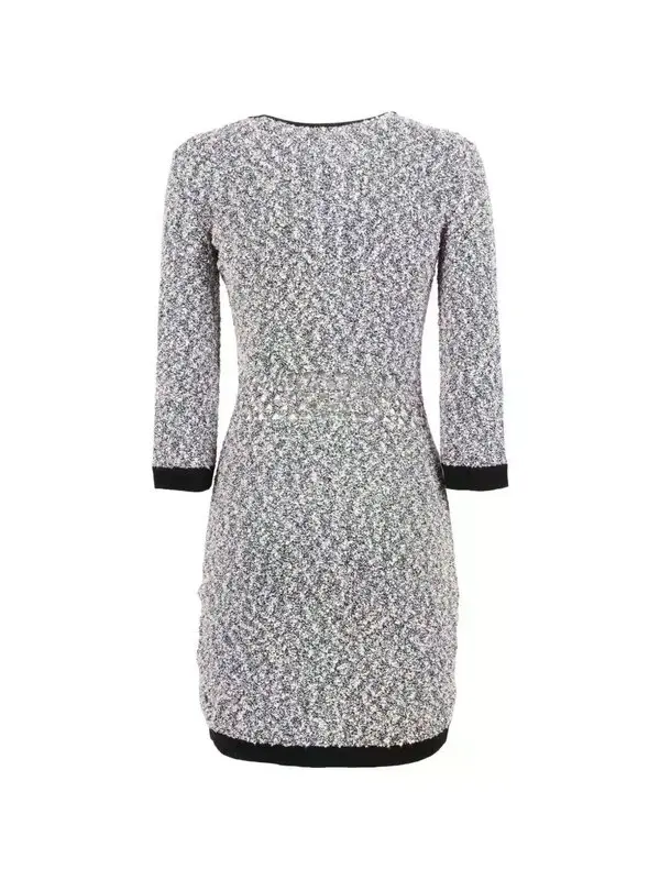 Elisabetta Franchi Bouclé-knit Open-work Dress