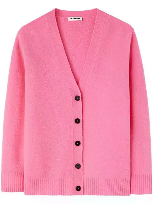JIL SANDER V-neck Wool Cardigan