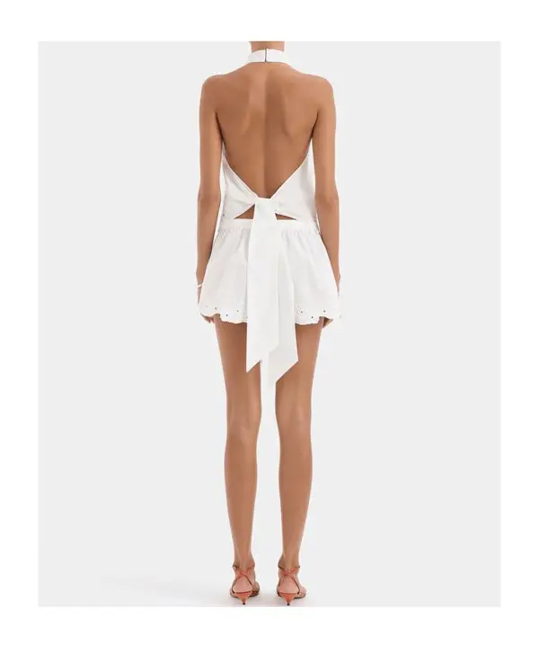 SIR. Klara Broderie-anglaise Drawstring Shorts