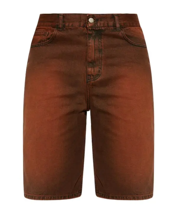 CARNE BOLLENTE Lettering-embroidery Shorts - Brown