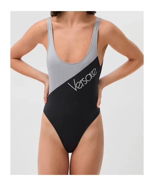 Versace Embroidered-logo One-piece Swimsuit