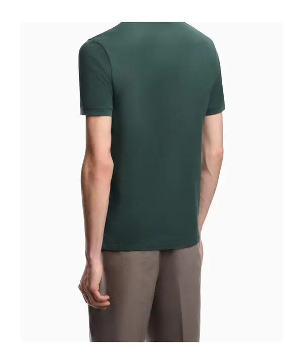 Emporio Armani Logo Embroidered Short-sleeved Polo Shirt - Green