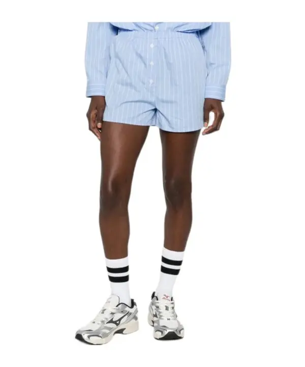 SPORTY  RICH Striped Shorts - Blue