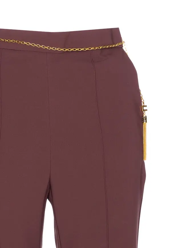 Elisabetta Franchi Chain Detailed Trousers