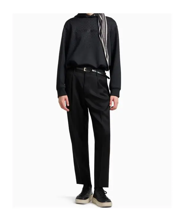 Emporio Armani Crystal-embellished Hoodie