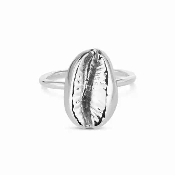 ARIANNE DELANEY Solid Cowrie Shell Ring Sterling - Silver